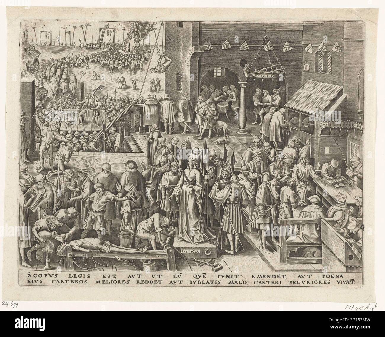 Justice; Justicia; The seven virtues. Female Personification Justitia ...