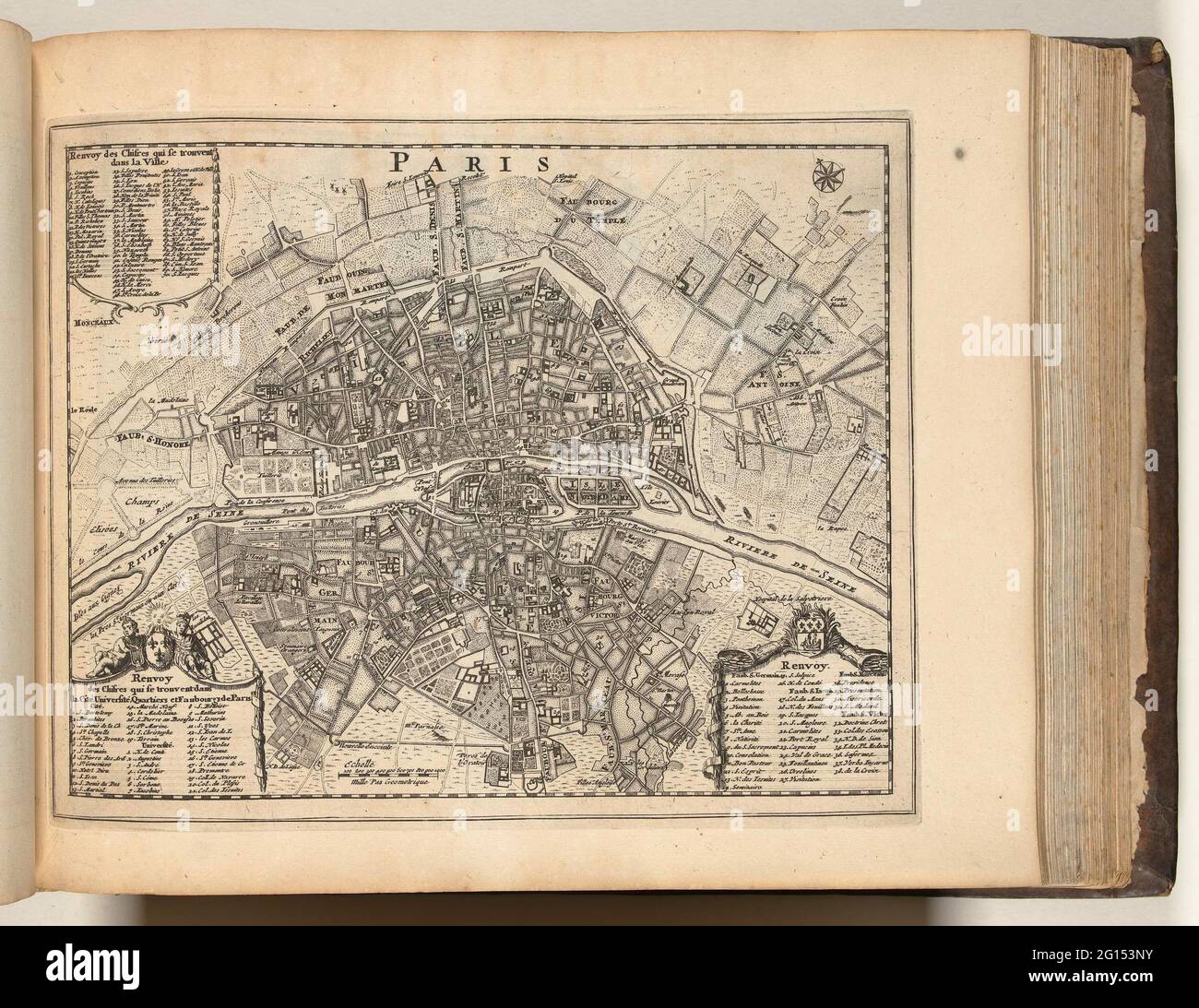 Paris map, ca. 1693-1696; Paris; Les Forces de l'Europe, Ou Description ...