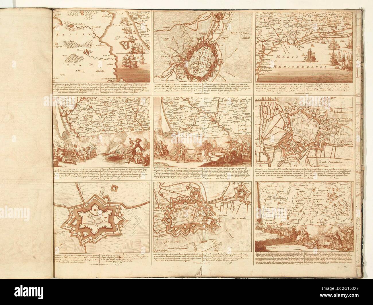Theater of the war (Leaf XI), 1710; Schouwburg van den War, starting ...