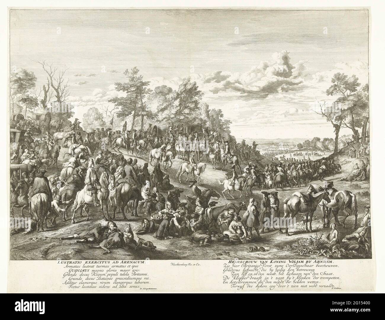 Inspection of the troops by Willem III at Arnhem, 1691; Lustratio ...