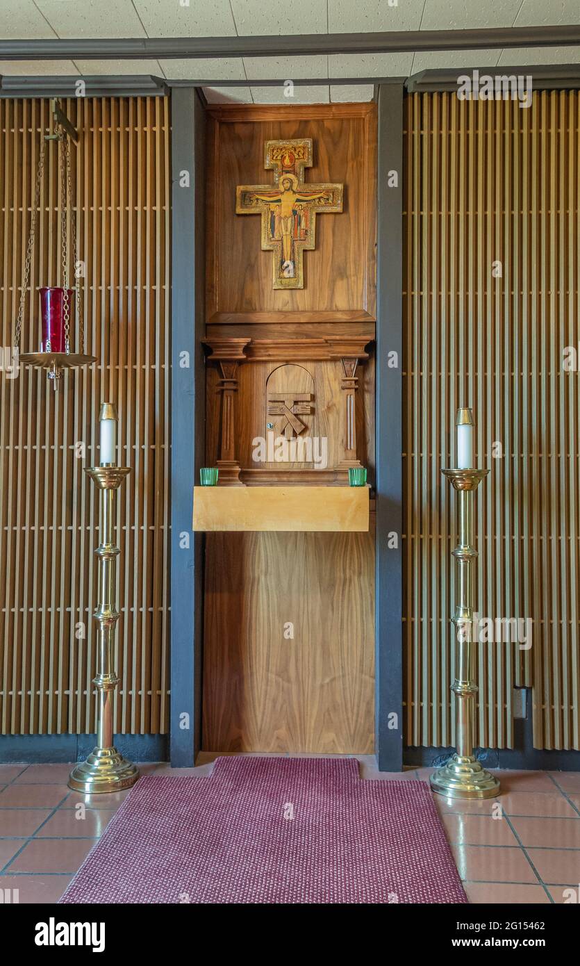 Santa Inez, CA, USA - May 26, 2021: San Lorenzo Seminary, inside church ...