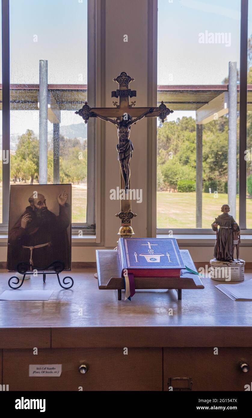 Santa Inez, CA, USA - May 26, 2021: San Lorenzo Seminary, inside church ...