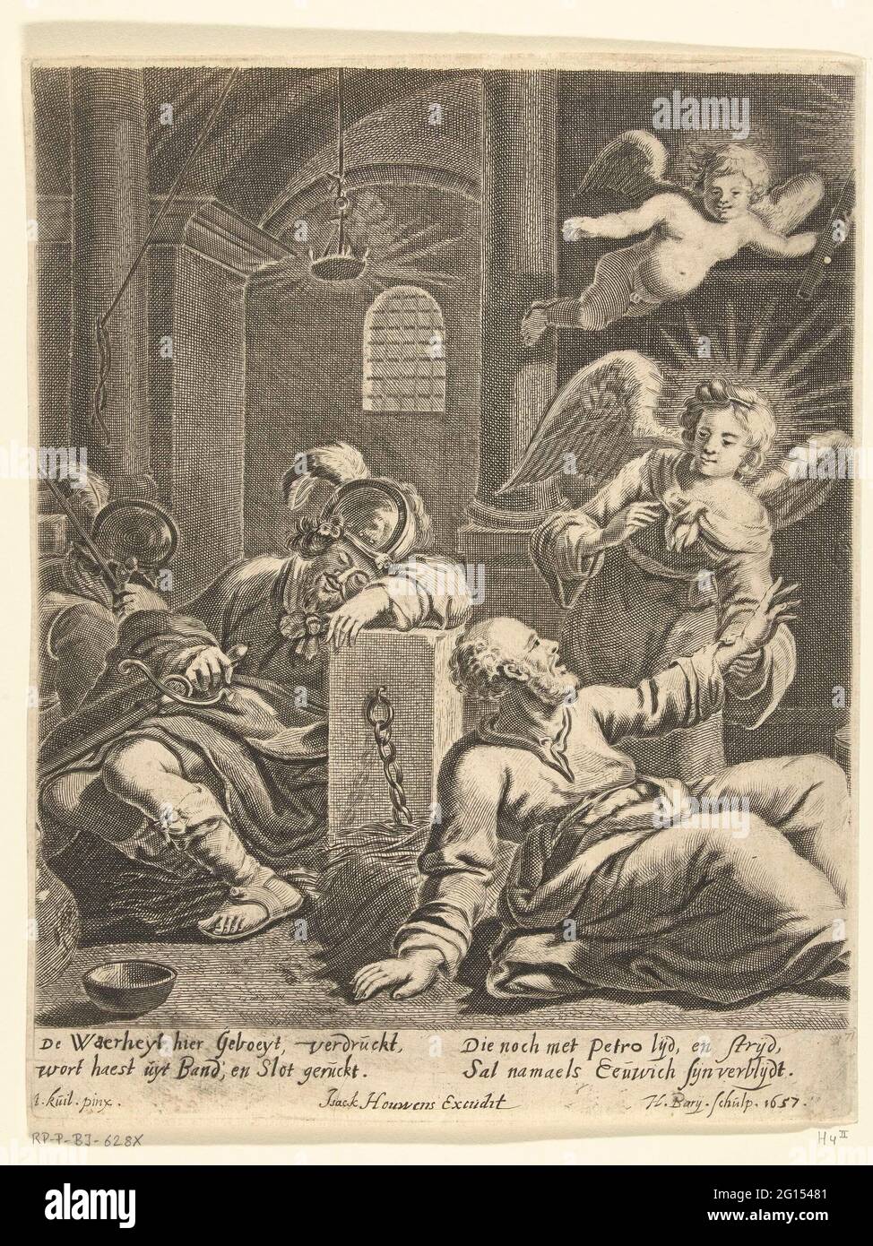 Peter is released from prison. Petrus is in prison, the guards sleep ...