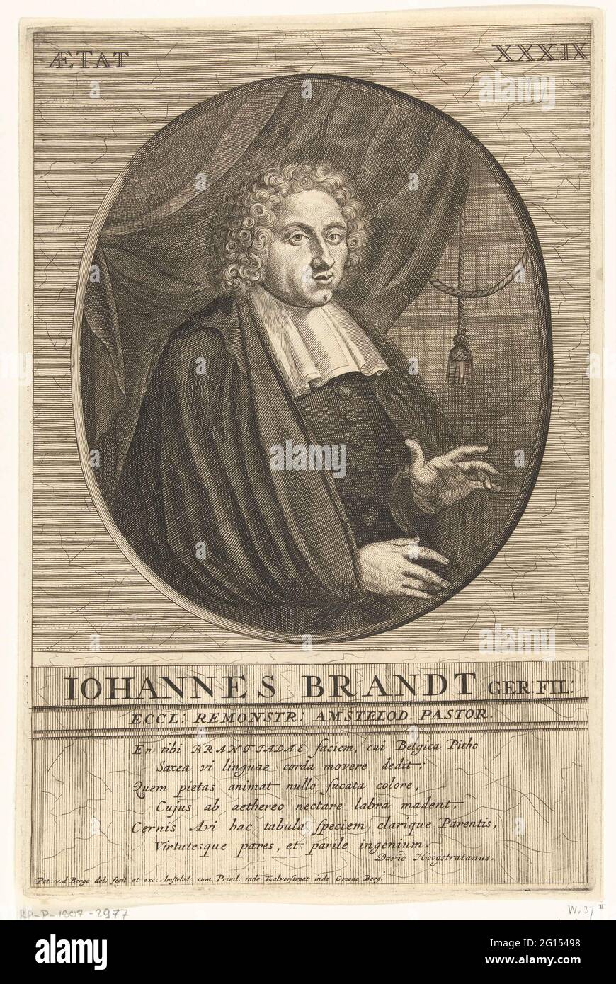 Portrait of Johannes burns at the age of 39. Bust of the pastor of the ...