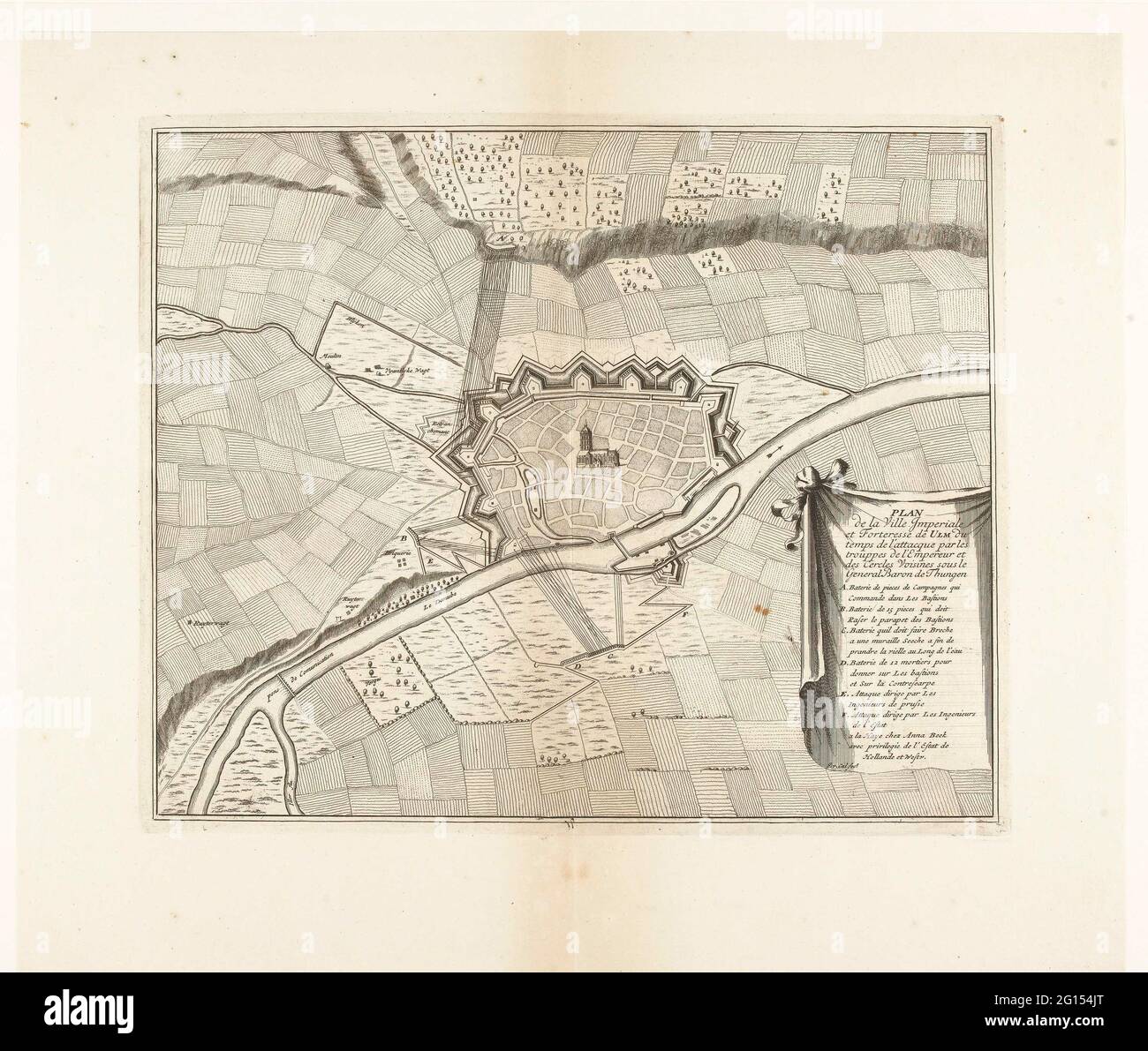 Map of Ulm, 1704; Plan De La Ville Imperiale et Forterry de Ulm du ...