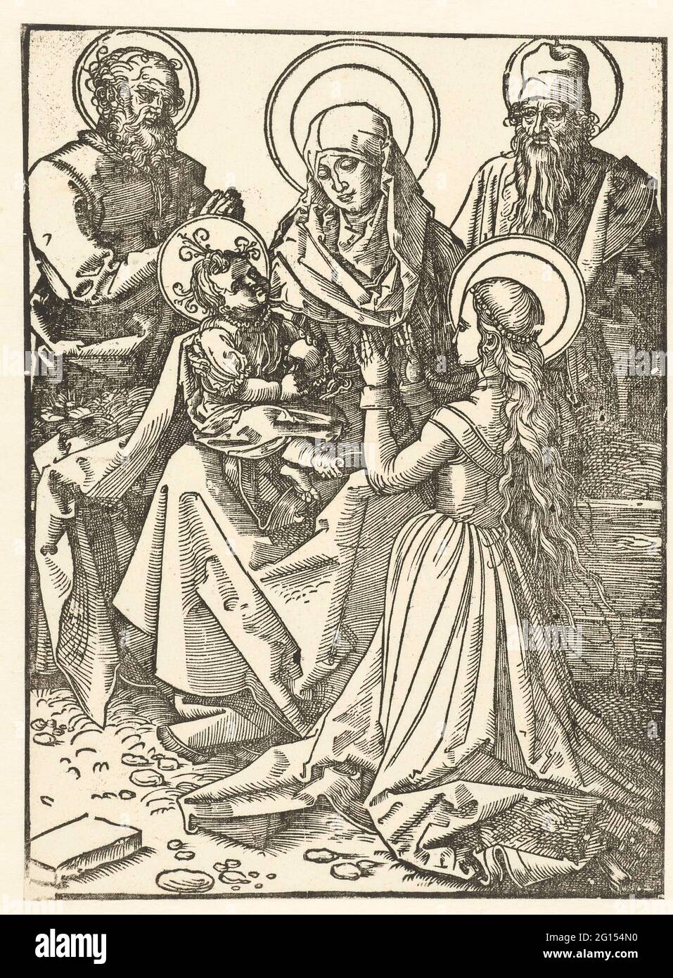 The Holy Family with Anna and Joachim; Anna in three with Jozef and ...