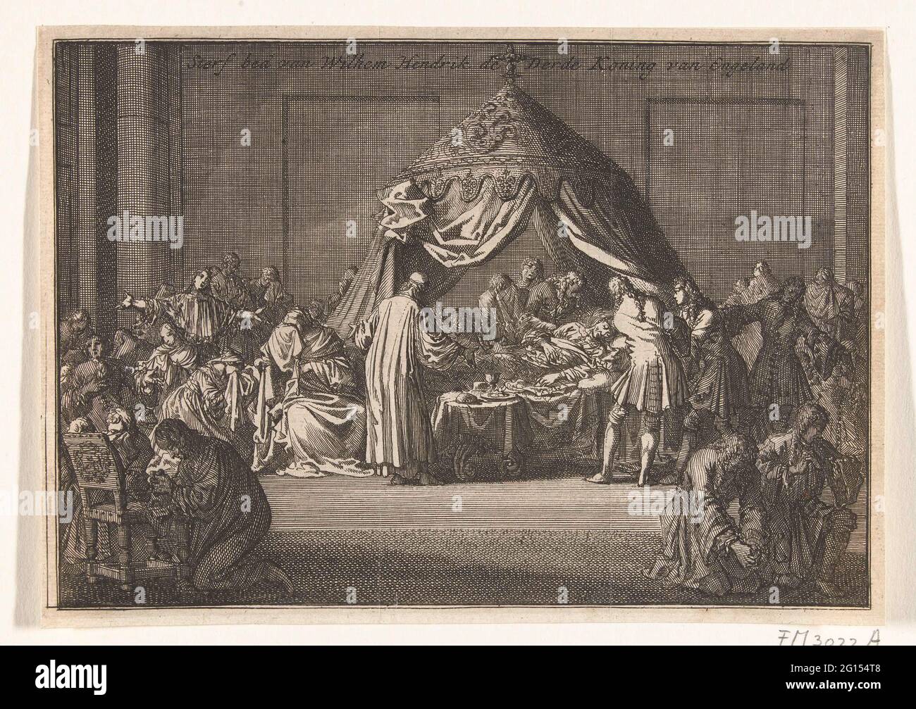 King Willem III deathbed, 1702; Die Bed from Wilhem Hendrik the third ...
