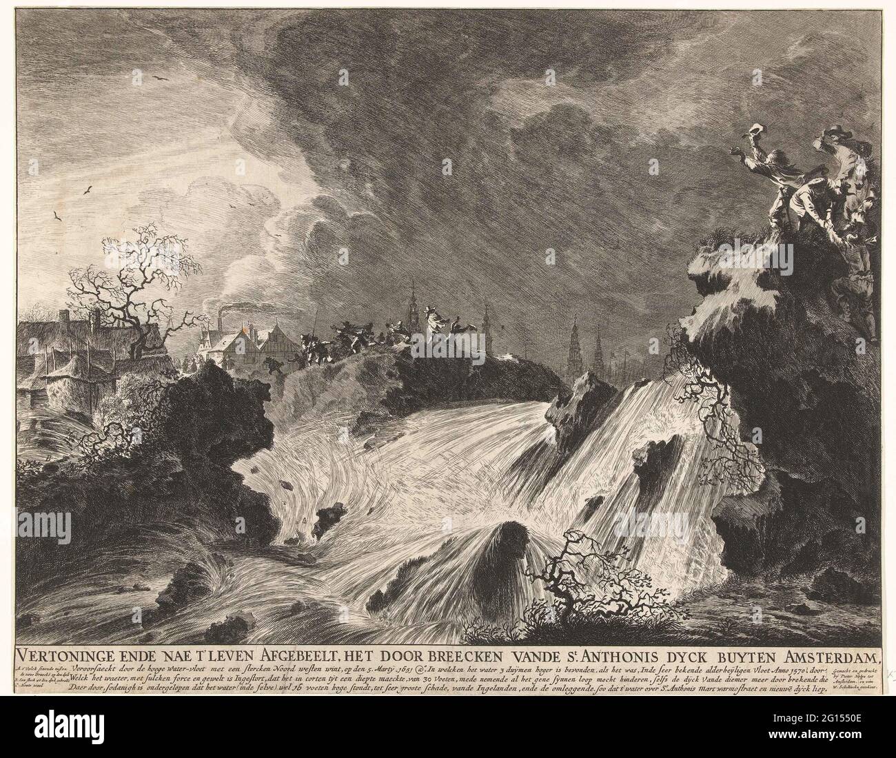 The Breach of the Saint Anthony’s Dike near Amsterdam. The severe ...