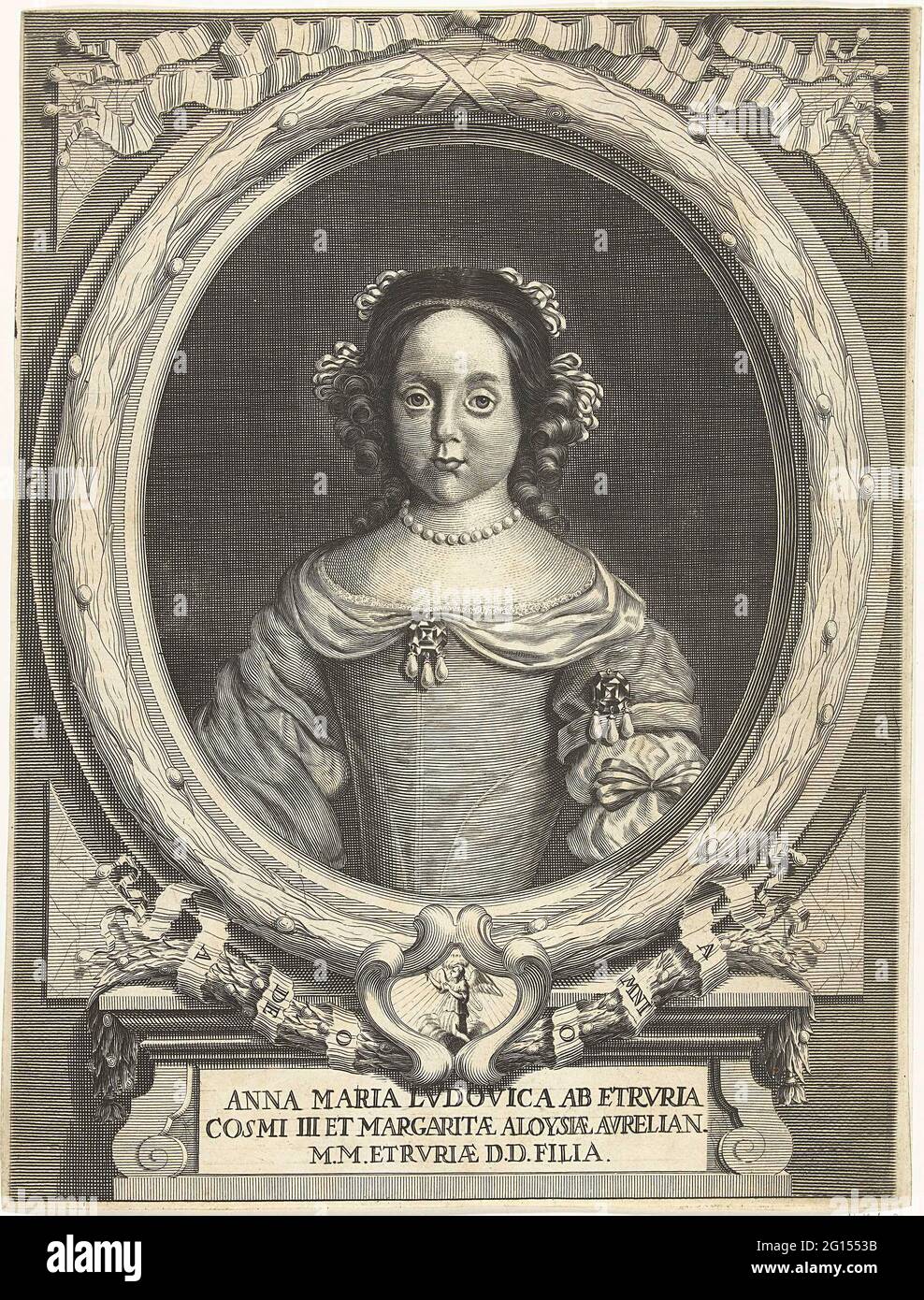 Portrait of Anna Maria Luisa de Medici; Portraits of the family the ...