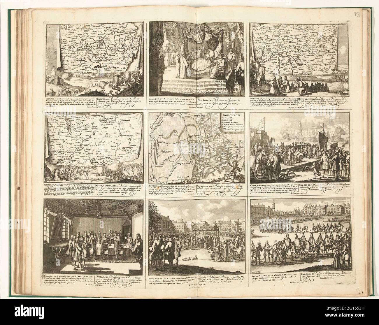 Theater of the war (Leaf XII), 1711; Schouwburg van den War, starting ...