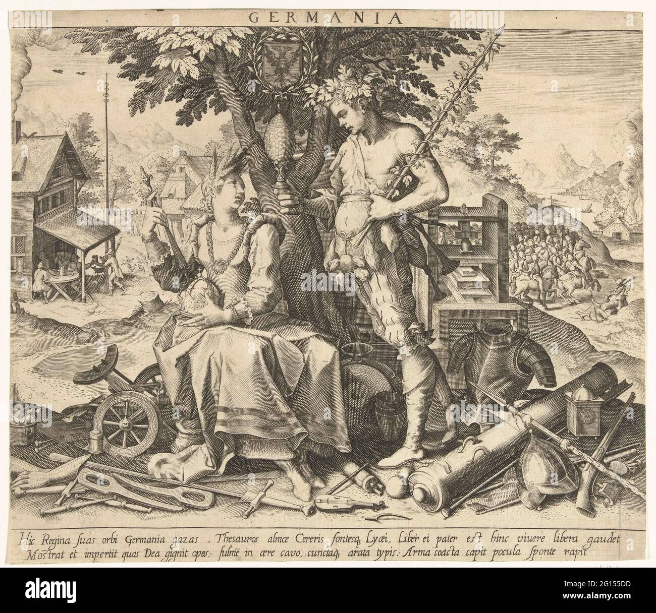 Germany; Germania; Allegories of European countries. Germania is under ...