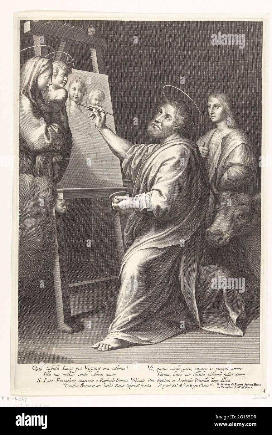 Lucas paints Maria. Saint Lucas, patron saint of the painters, is ...