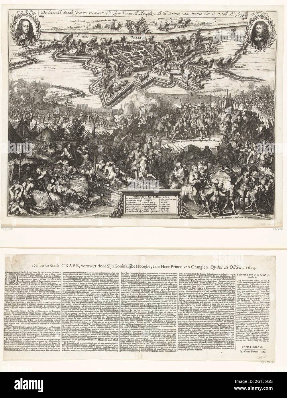 Conquest from Grave by Willem III, 1674; The Stercke Stadt Grave ...
