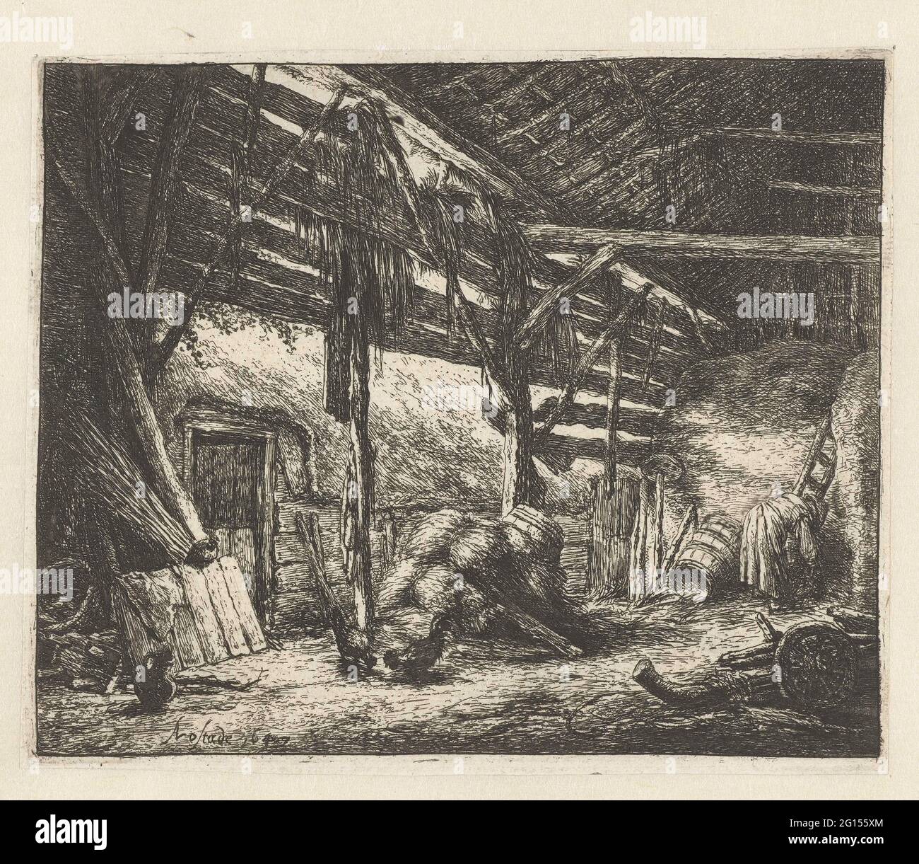 Interior of a hooker; The barn Stock Photo - Alamy