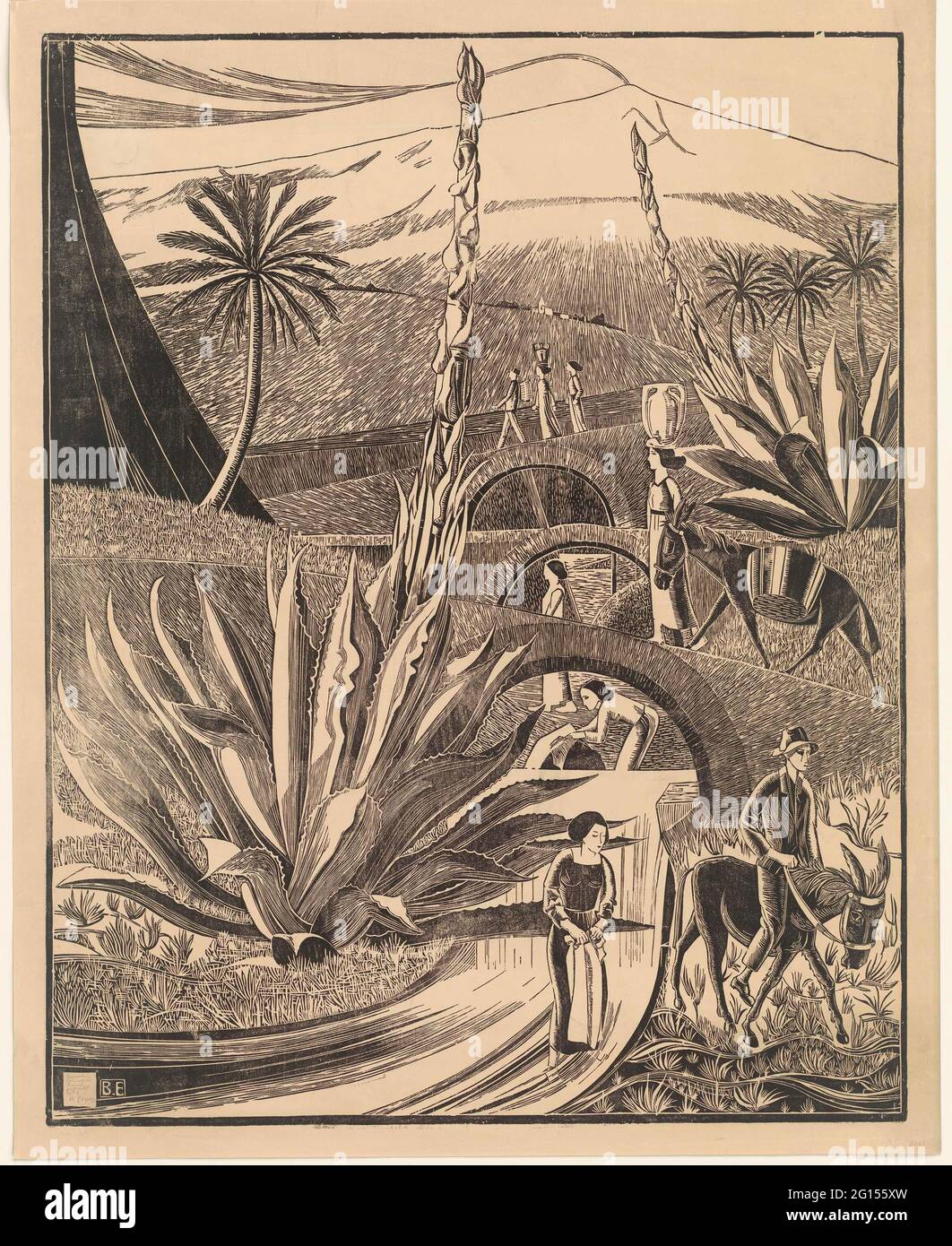 Southern landscape with bridges Stock Photo - Alamy