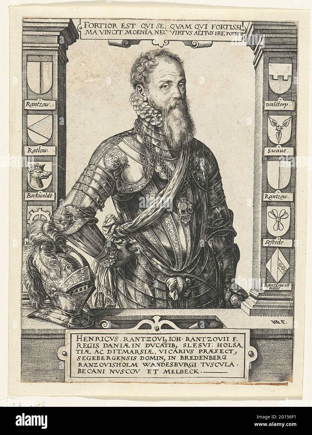 Portrait of Heinrich von Rantzau. Portrait of the Danish governor of ...