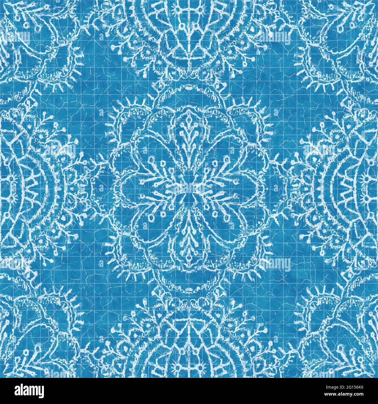 Seamless bright blue blueprint pattern for textile and print Stock ...
