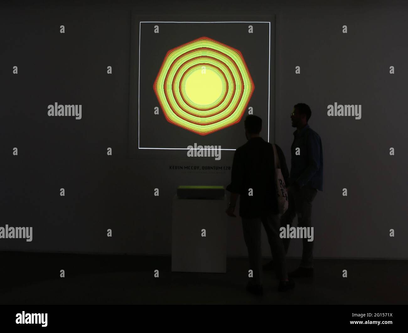 New York, USA. 04th June, 2021. Quantum by Kevin McCoy is on display ...