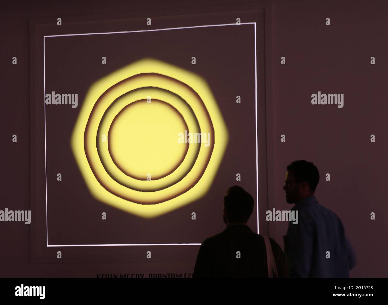 New York, USA. 04th June, 2021. Quantum by Kevin McCoy is on display ...