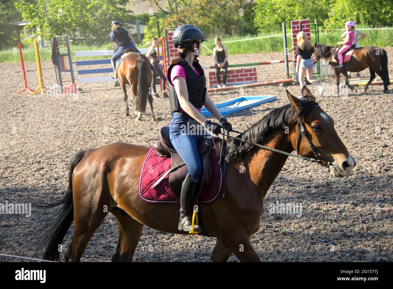 Horse and rider on a horse Stock Photo - Alamy