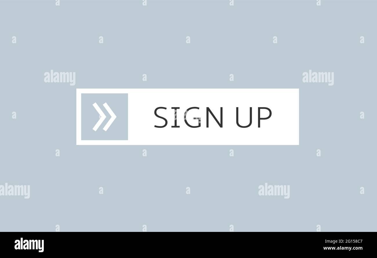 Sign up white button vector illustration for web Stock Vector Image ...