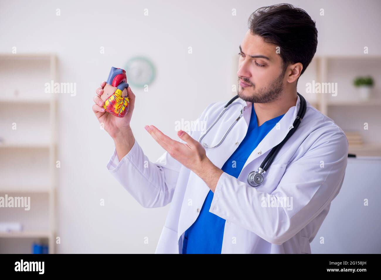 Young doctor cardiologist in the classroom Stock Photo - Alamy