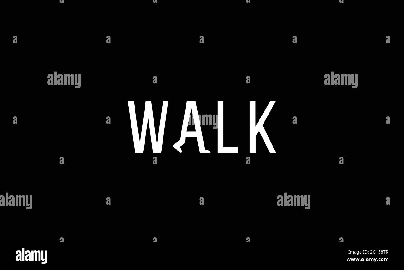 WALK typography vector logo design Stock Vector Image & Art - Alamy