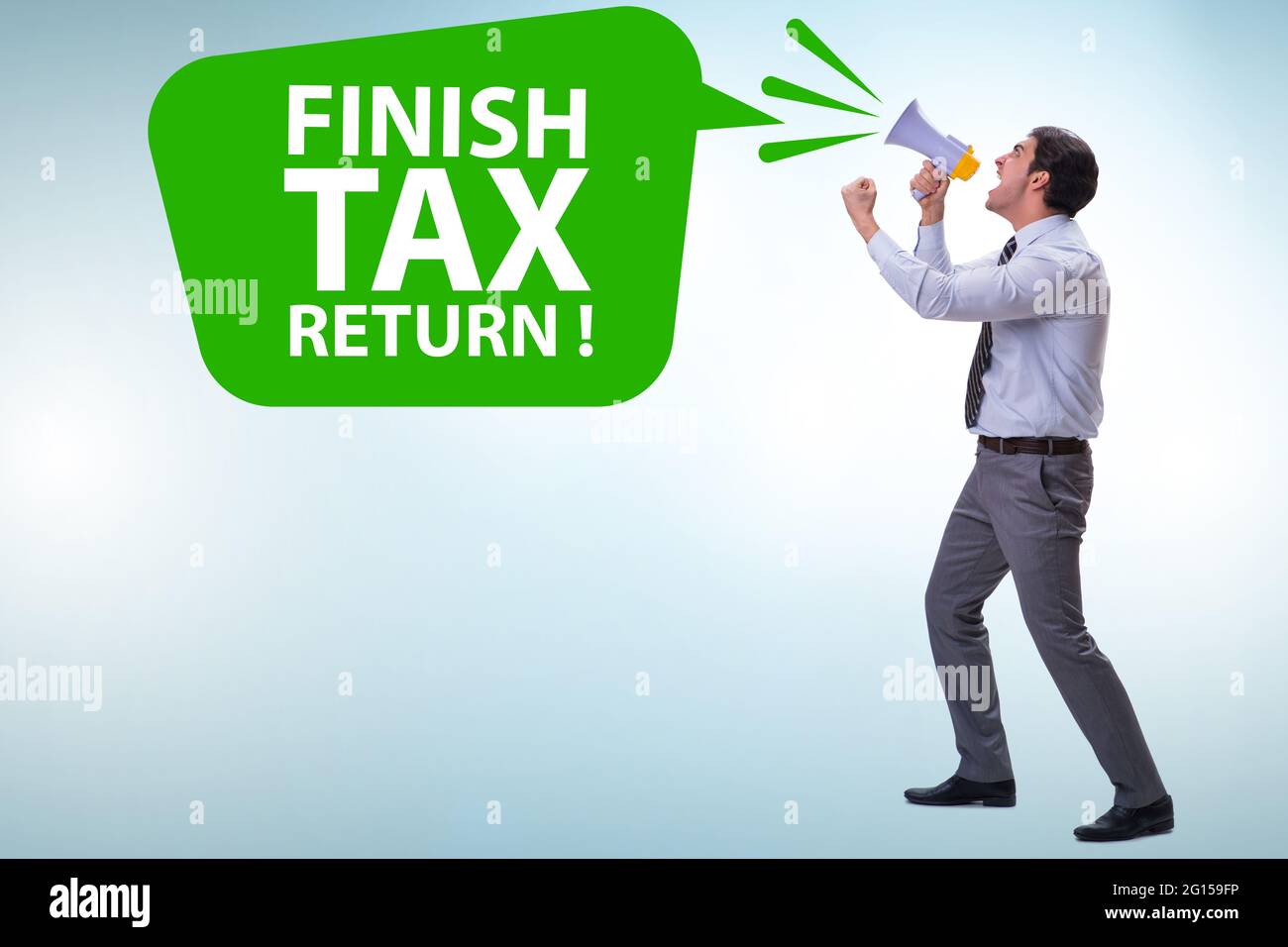 Concept of the annual tax return submission Stock Photo - Alamy