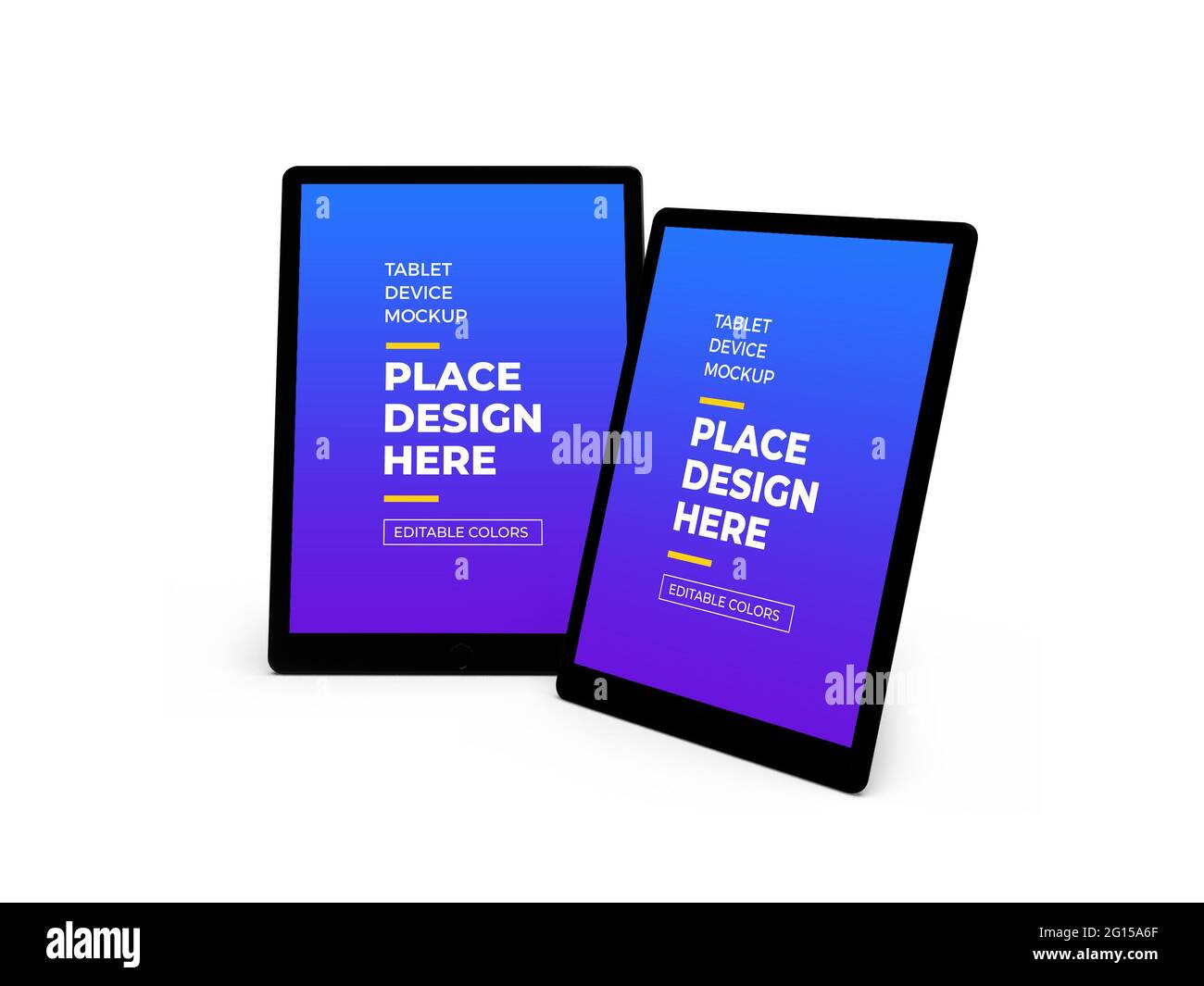 Tablet Screen Device 3D Illustration Mockup Scene on Isolated ...