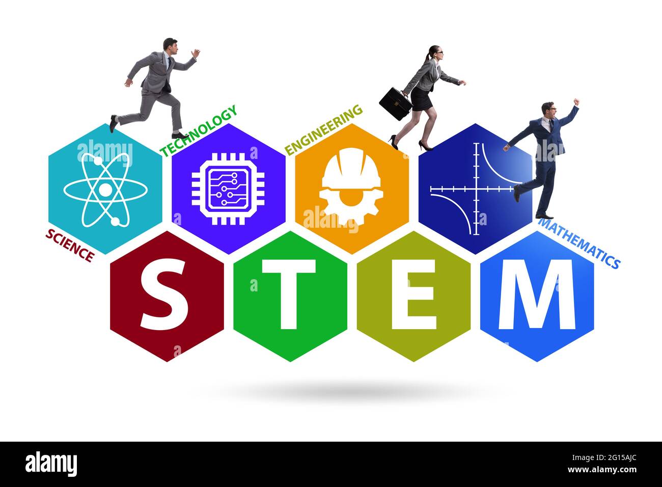 Business people in the STEM education concept Stock Photo - Alamy