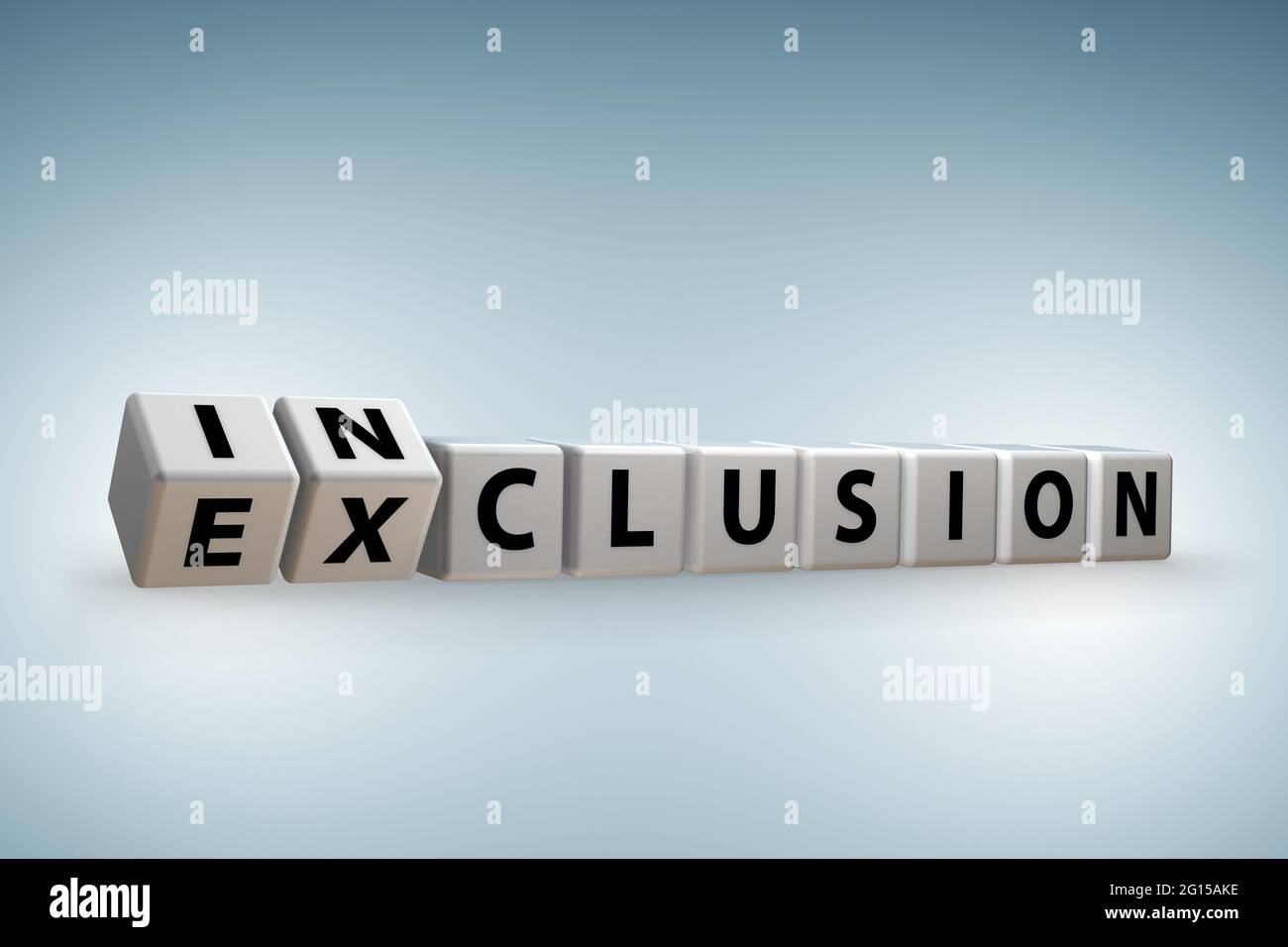 Concept of the inclusion and exclusion - 3d rendering Stock Photo - Alamy