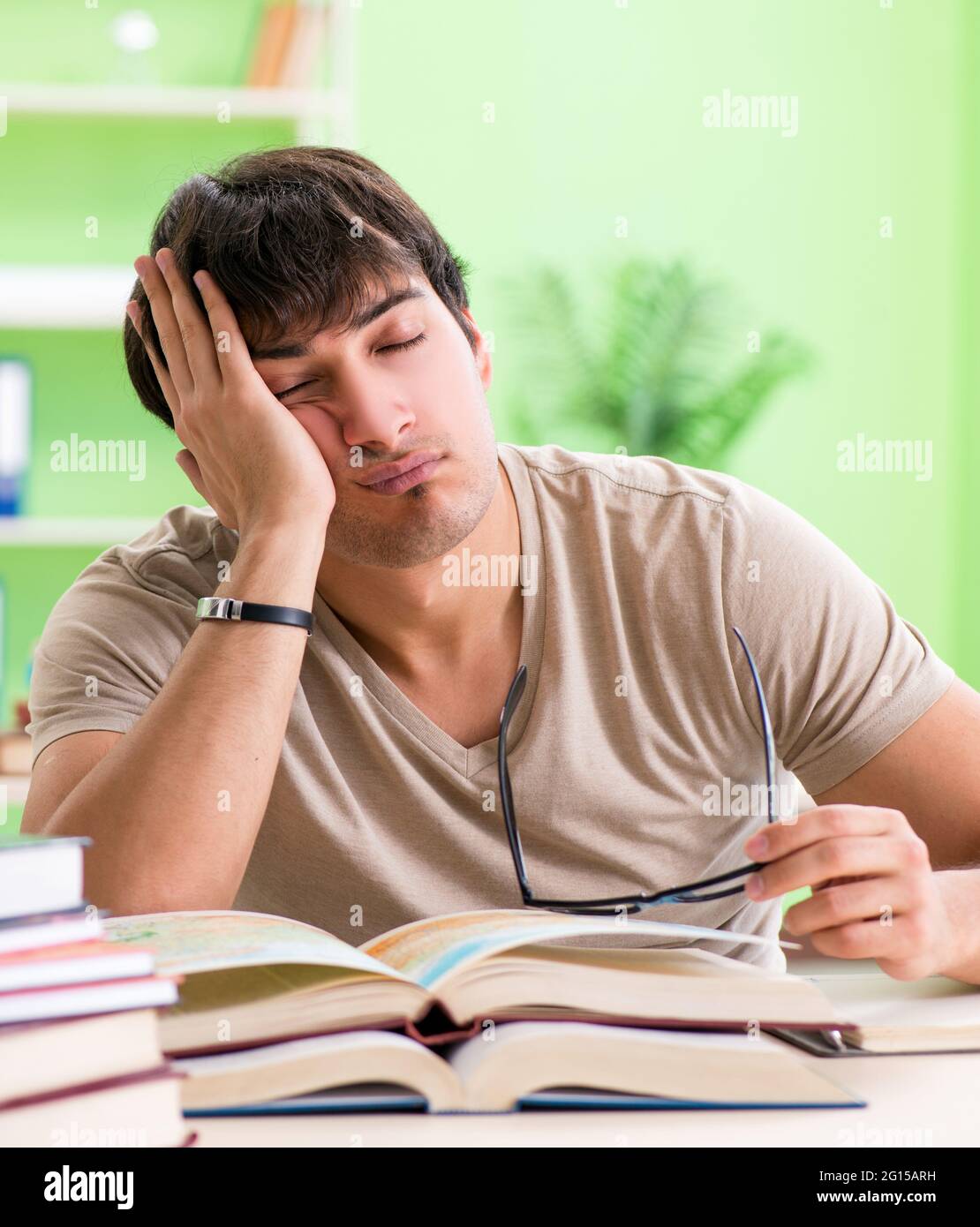 The student preparing for university exams Stock Photo - Alamy