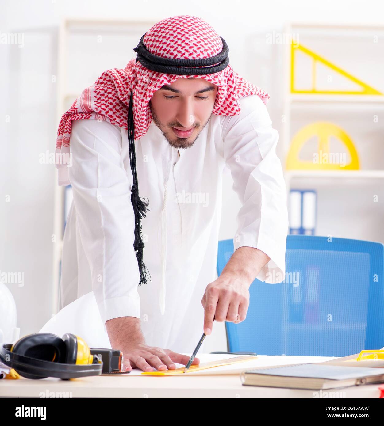 The arab engineer working on new project Stock Photo - Alamy
