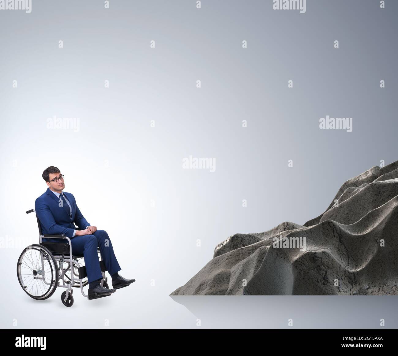 The accessibility concepth with wheelchair for disabled Stock Photo - Alamy