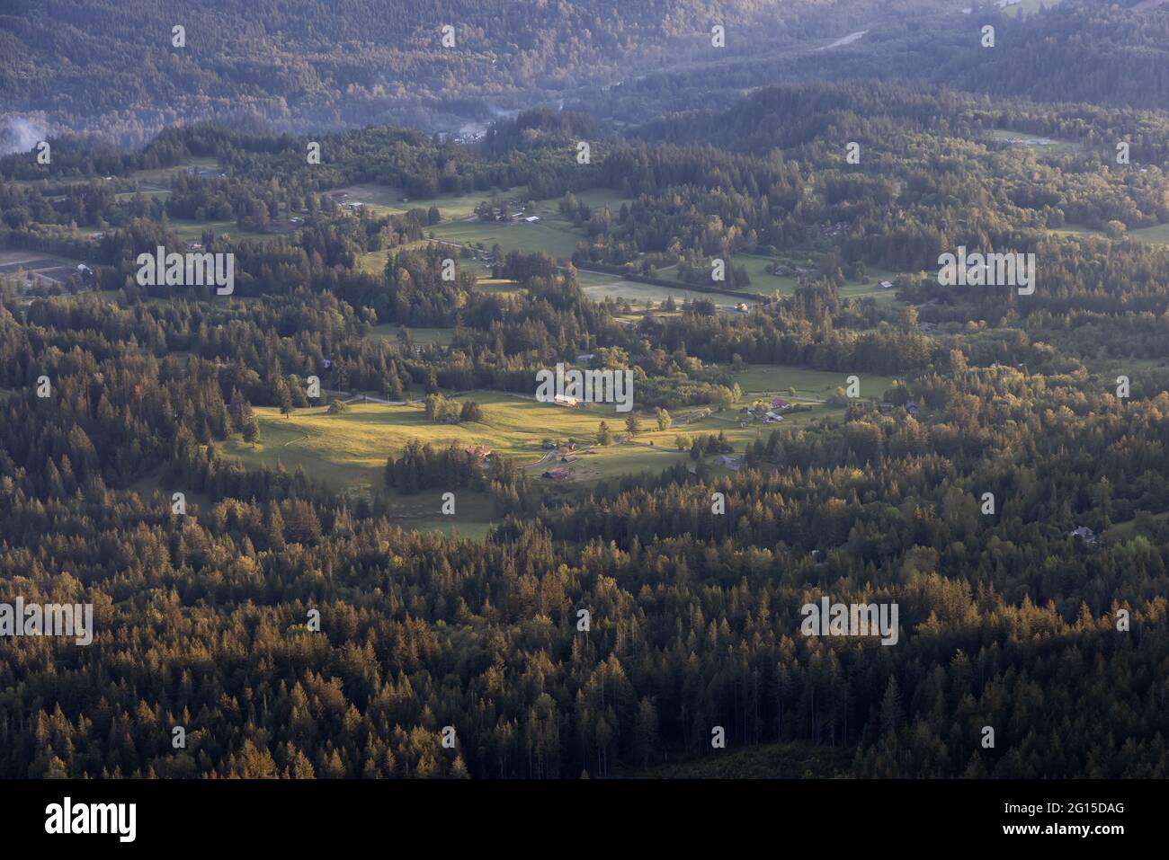 Aerial View of the Farm Fields in Fraser Valley Stock Photo - Alamy