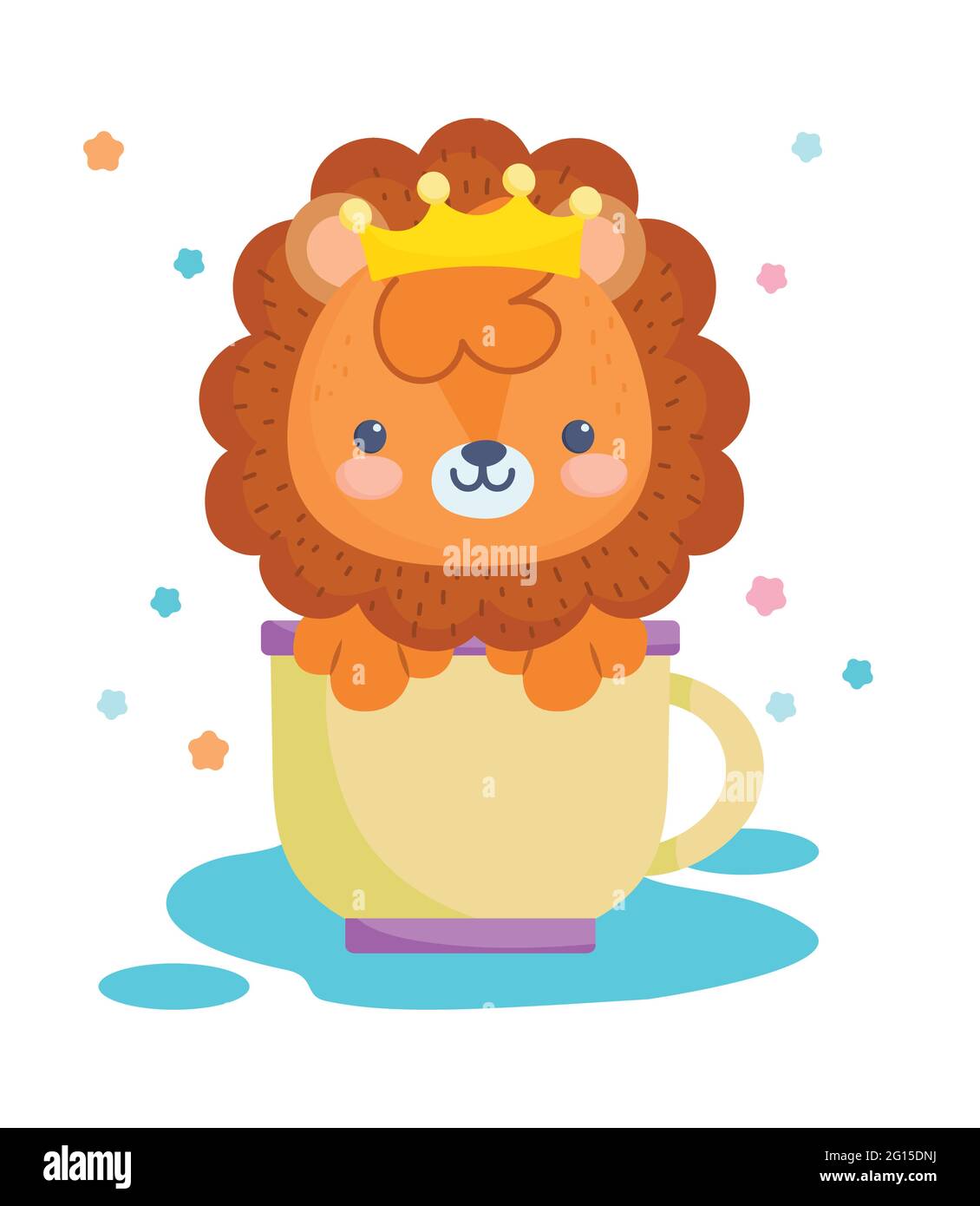 little lion in cup Stock Vector Image & Art - Alamy