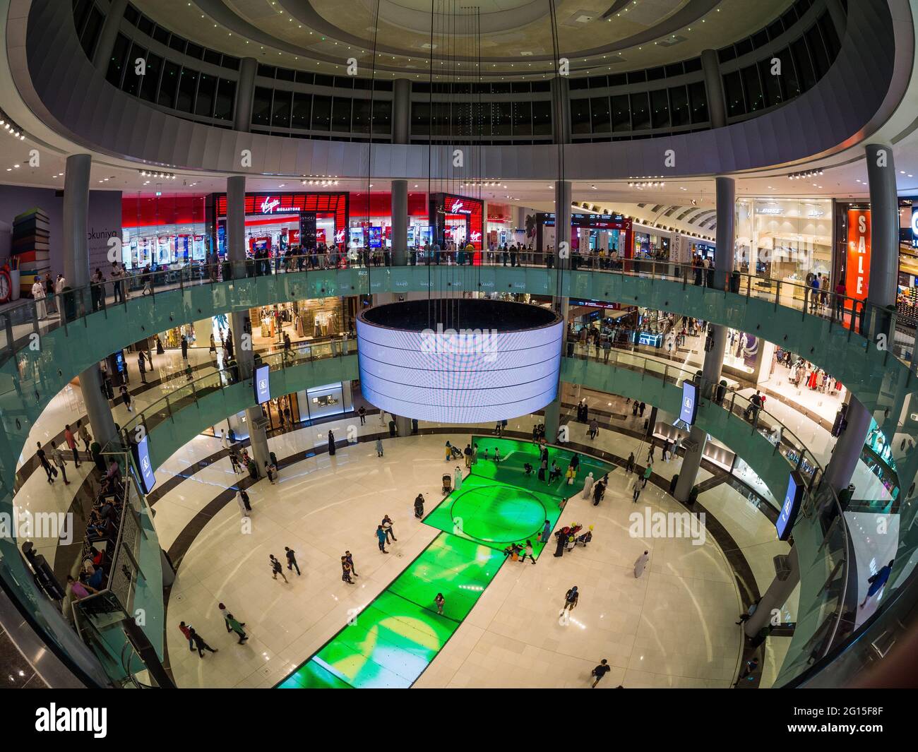 The building interior of dubai mall Stock Photo - Alamy