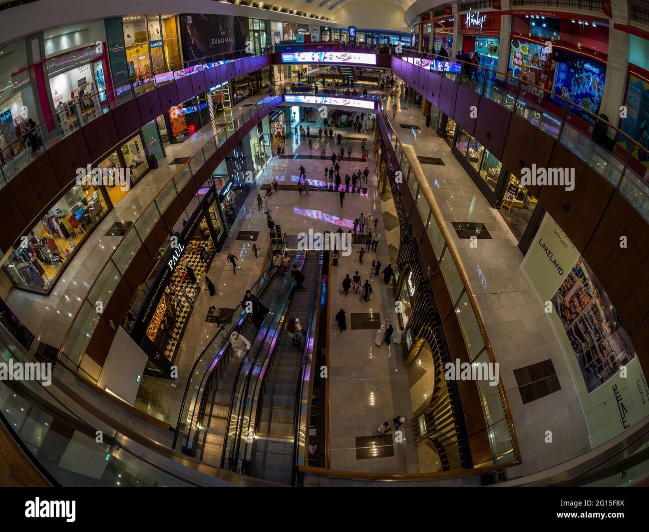 The building interior of dubai mall Stock Photo - Alamy