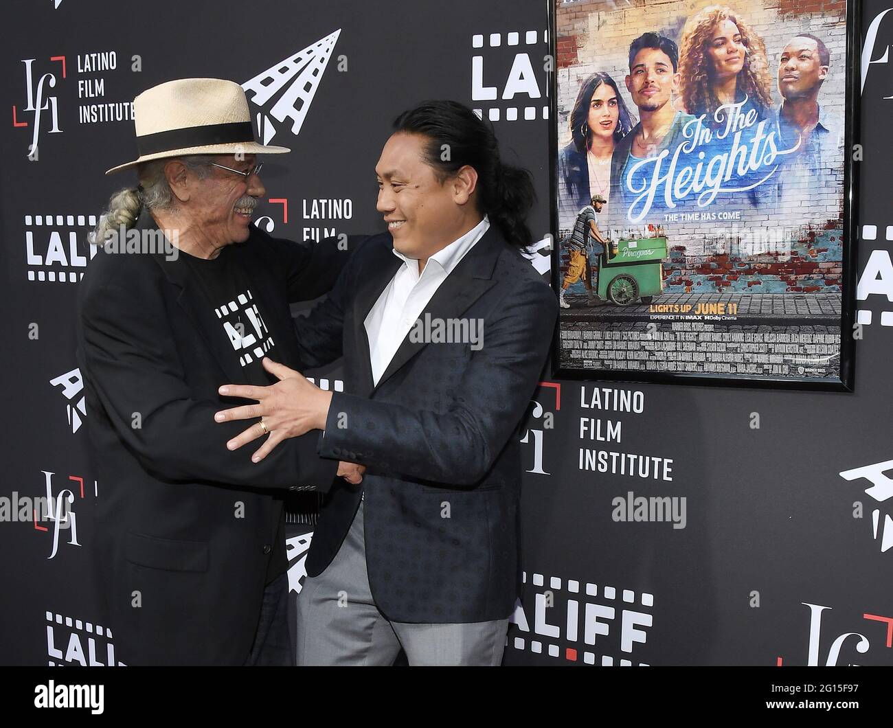 (L-R) Edward James Olmos and Jon M. Chu at the 2021 Los Angeles Latino ...