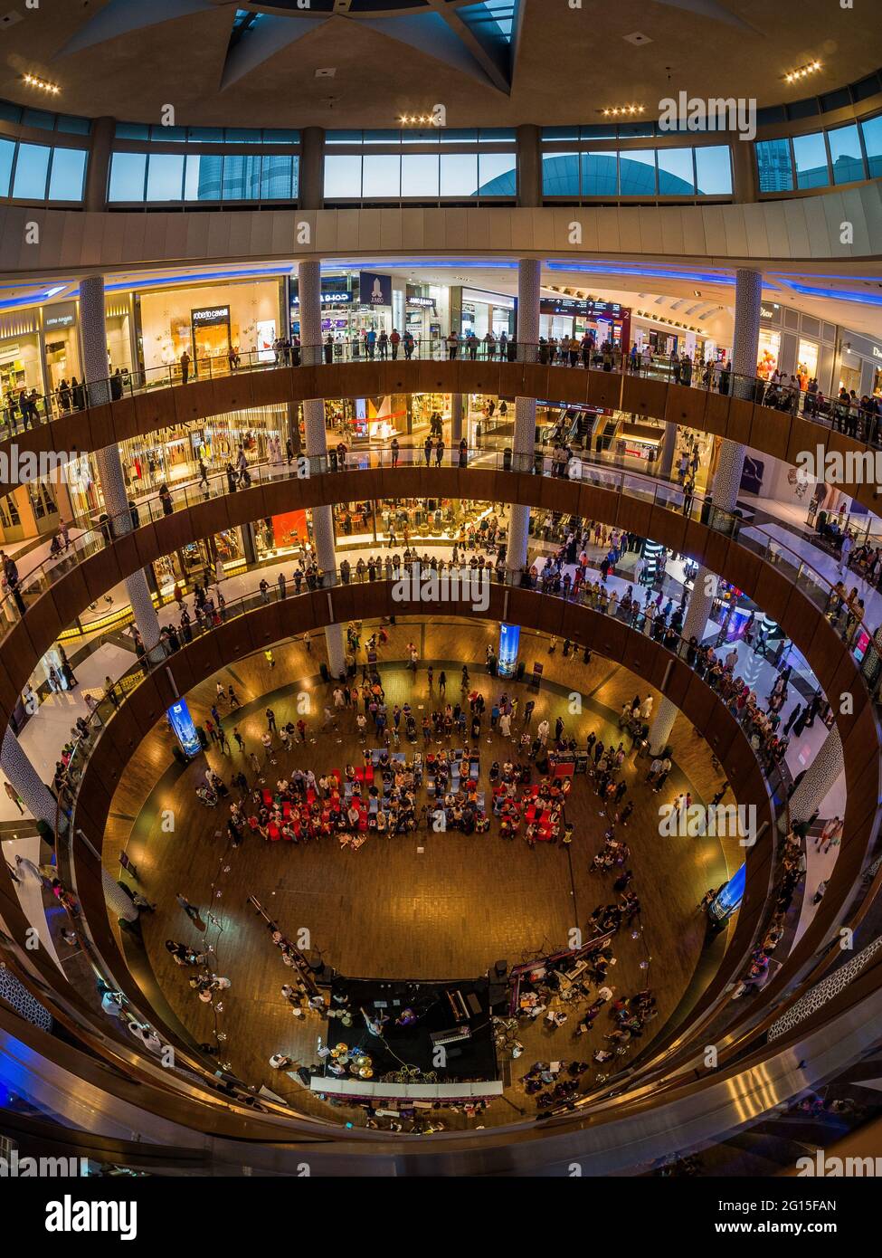 The building interior of dubai mall Stock Photo - Alamy