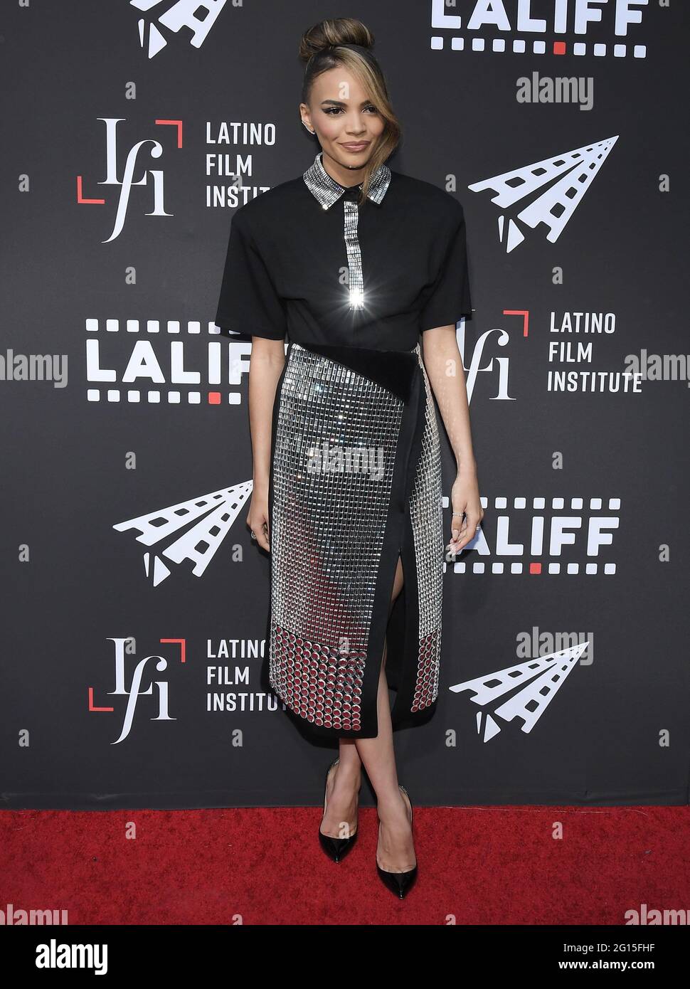 Leslie Grace arrives at the 2021 Los Angeles Latino International Film ...