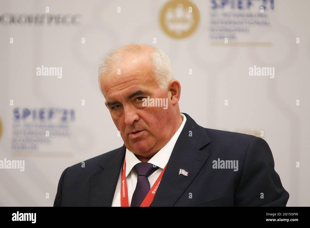 Sergey Sitnikov, Governor of the Kostroma region seen during the St. Petersburg International ...
