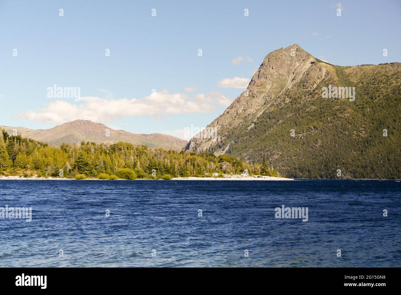 Nahuel Huapi lake and mountain, in Bariloche, Patagonia Argentina Stock ...