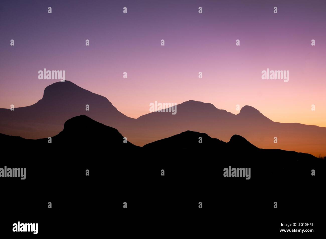 Double exposure of the Mustang Mountains south of Tombstone, Arizona ...