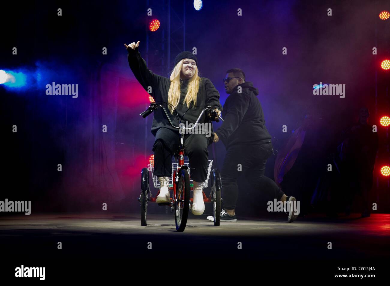 Tones And I, an award winning female Australian pop singer performs a ...