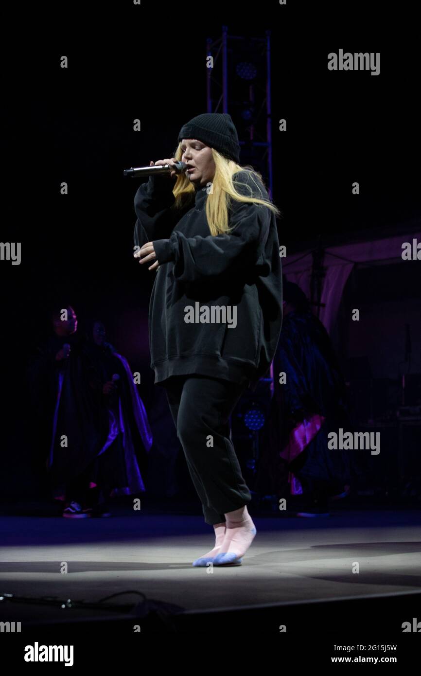 Tones And I, an award winning female Australian pop singer performs a ...