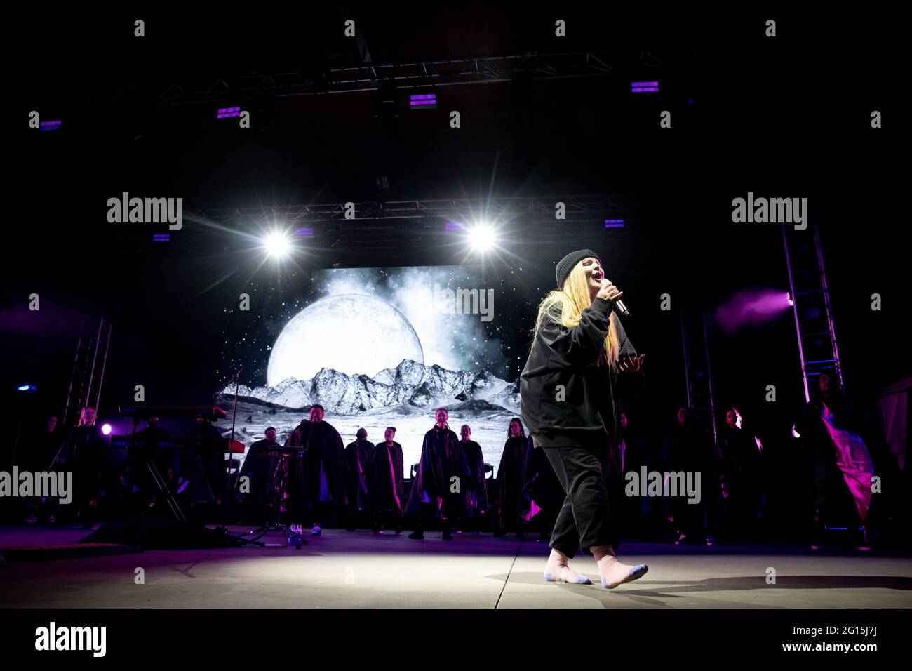 Tones And I, an award winning female Australian pop singer performs a ...