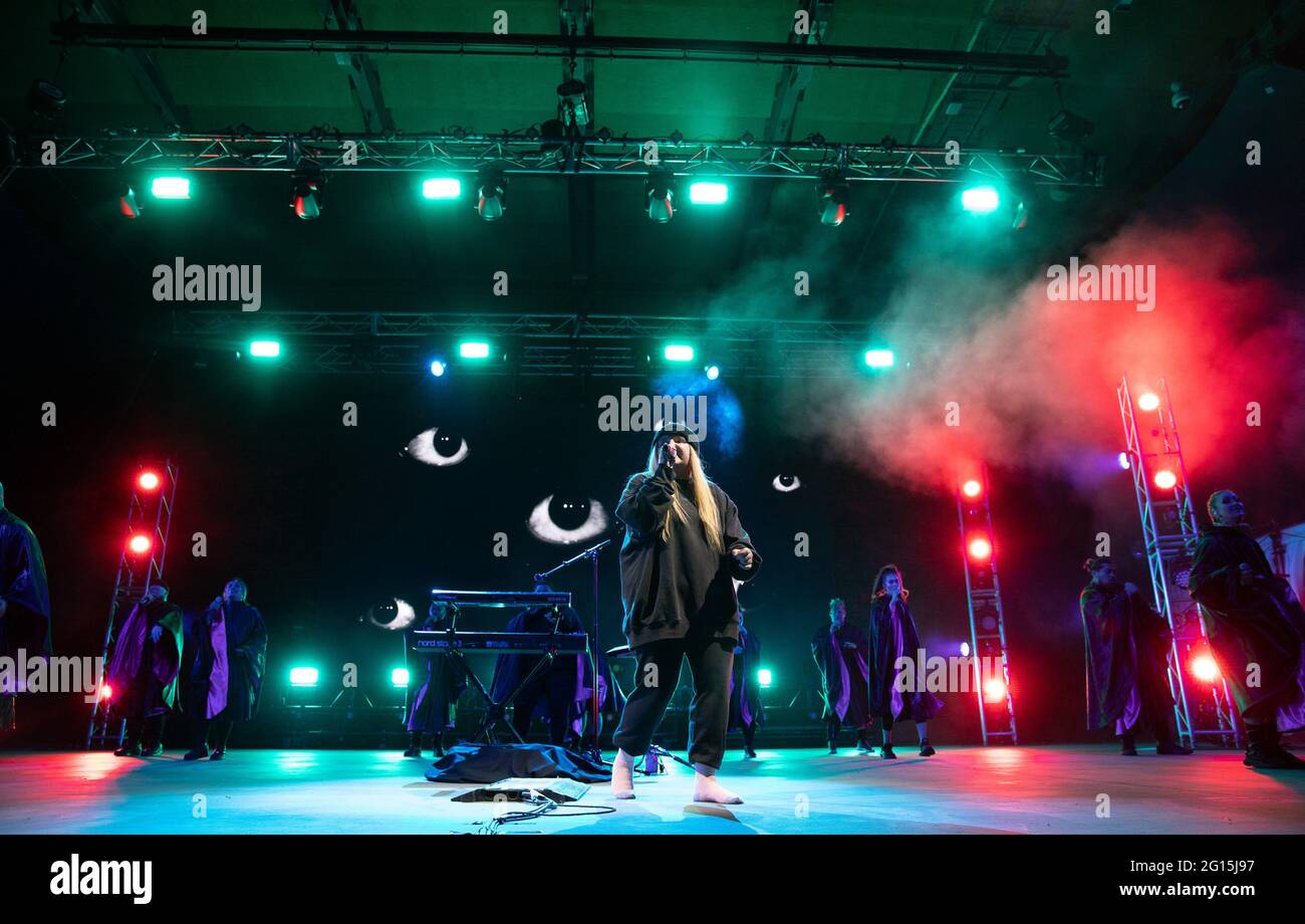 Tones And I, an award winning female Australian pop singer performs a ...