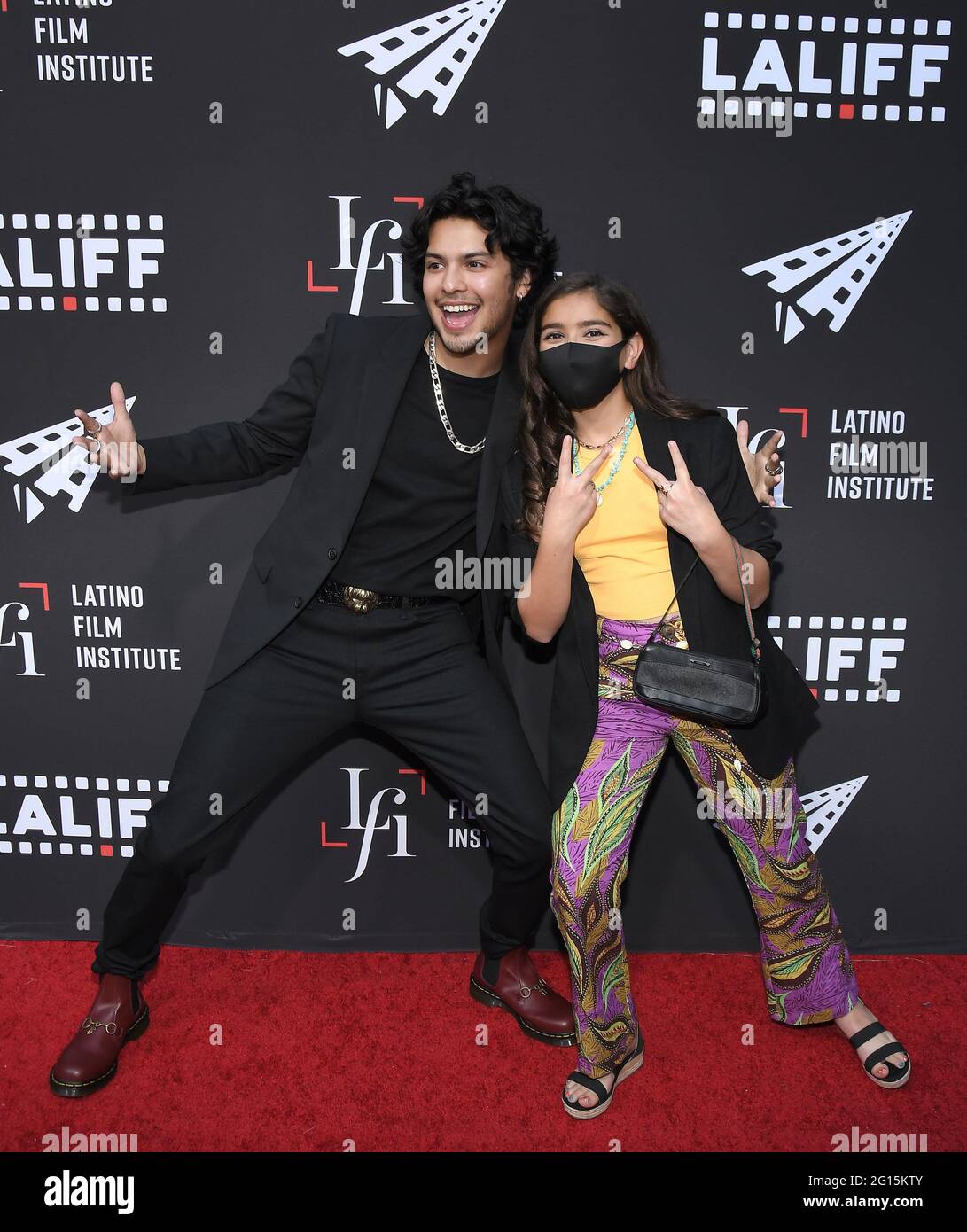 Los Angeles, USA. 04th June, 2021. (L-R) Xolo Maridueña and Sister ...