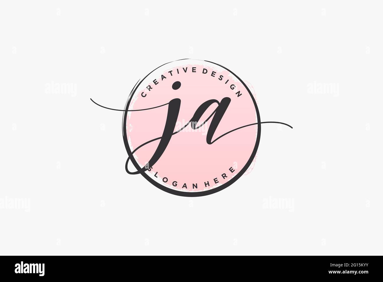 Ja initials logo hi-res stock photography and images - Alamy